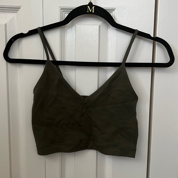 Garage | Tops | Garage Ribbed Army Green Cropped Tank Top | Poshmark